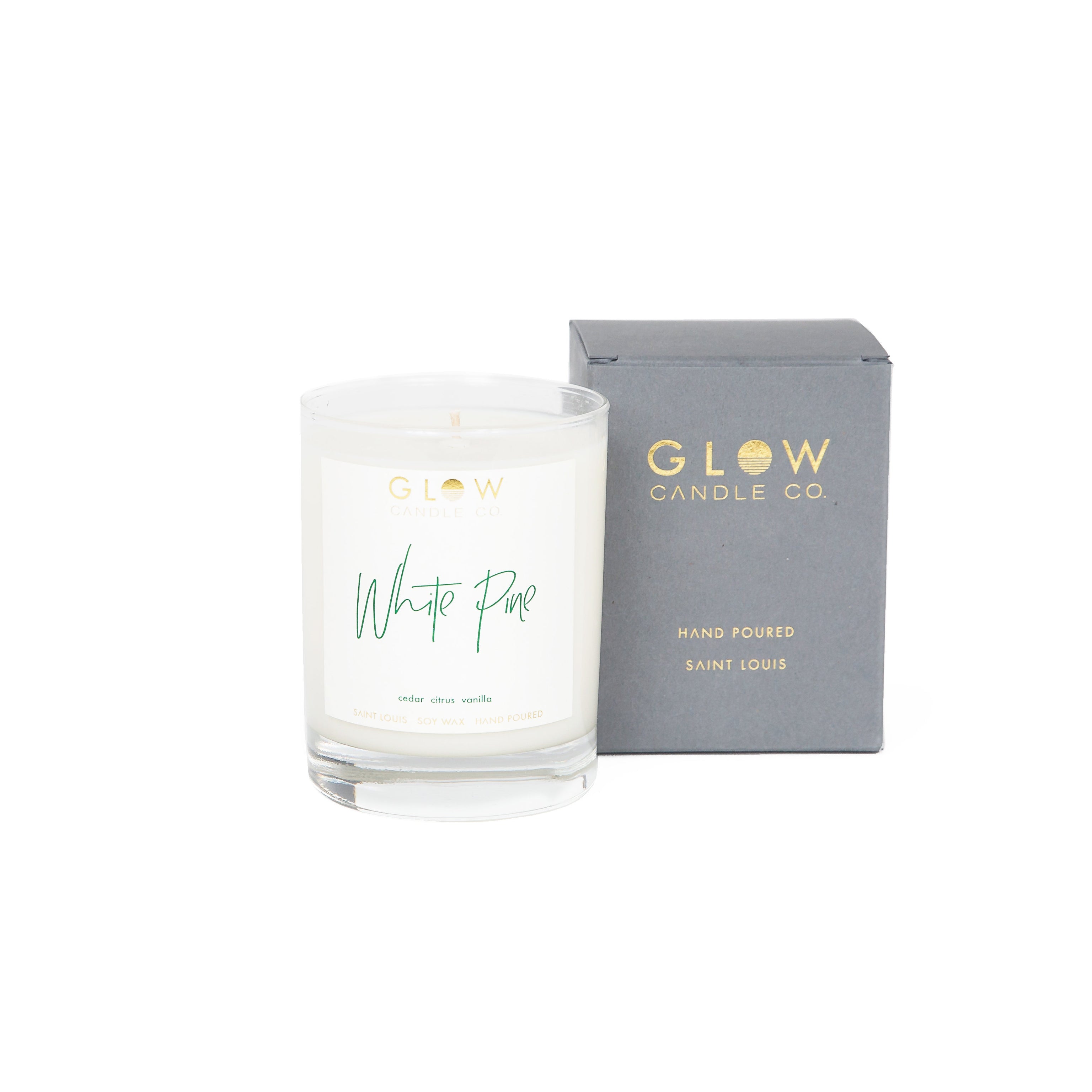 Glow Candle Co. | Eco-Friendly | Hand Poured | Soy Wax Candle | White ...